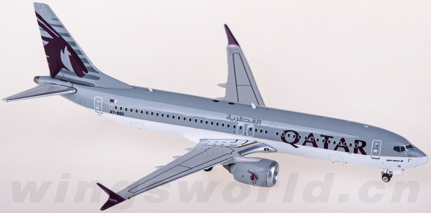PH11814 Qatar 卡塔尔航空 Boeing 737 MAX 8 A7-BSC Phoenix 1:400 -飞机模型世界