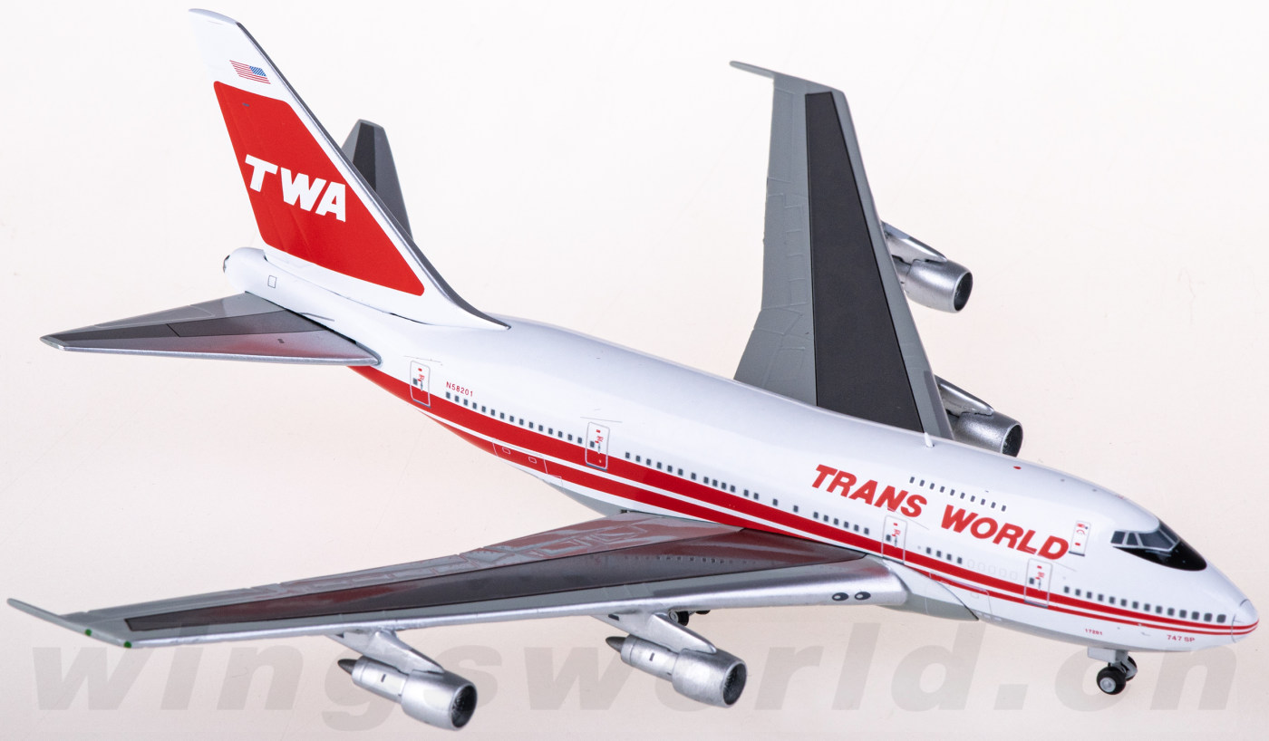 GJTWA1495 TWA 环球航空 Boeing 747SP N58201 Geminijets 1:400 -飞机模型世界