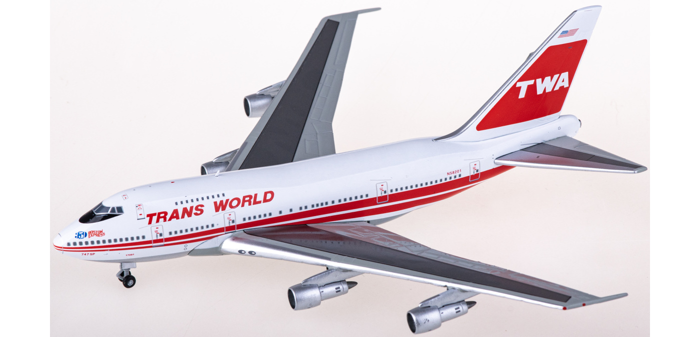 GJTWA1495 TWA 环球航空 Boeing 747SP N58201 Geminijets 1:400 -飞机模型世界