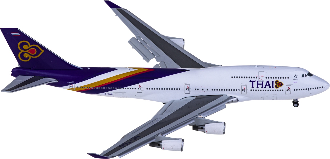 LH4215A Thai Airways 泰国国际航空 Boeing 747-400 HS-TGG 襟翼放下版 JC Wings 1:400 -飞机模型世界