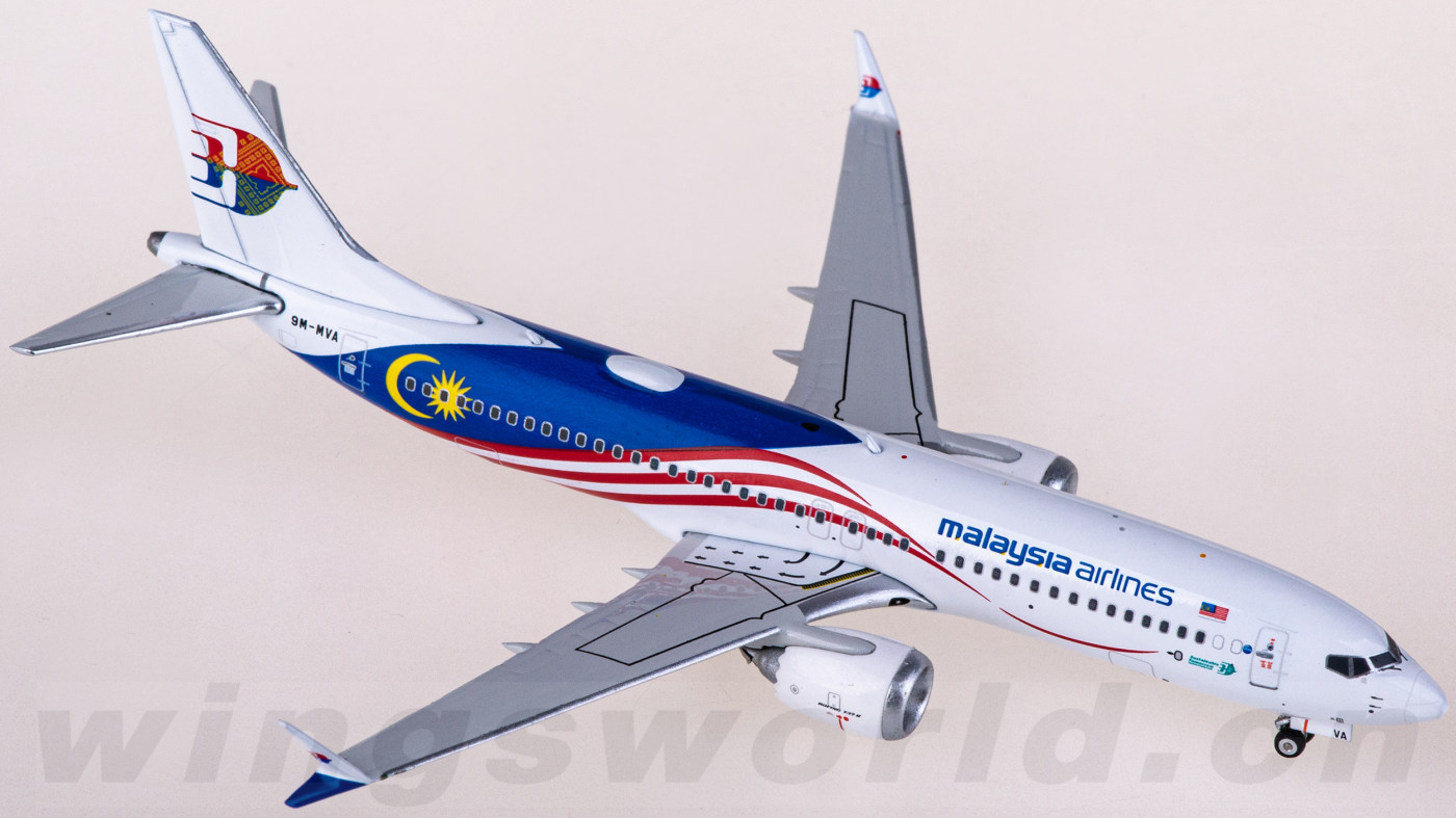 PH11831 Malaysia Airlines 马来西亚航空 Boeing 737 MAX 8 9M-MVA Phoenix 1:400 ...