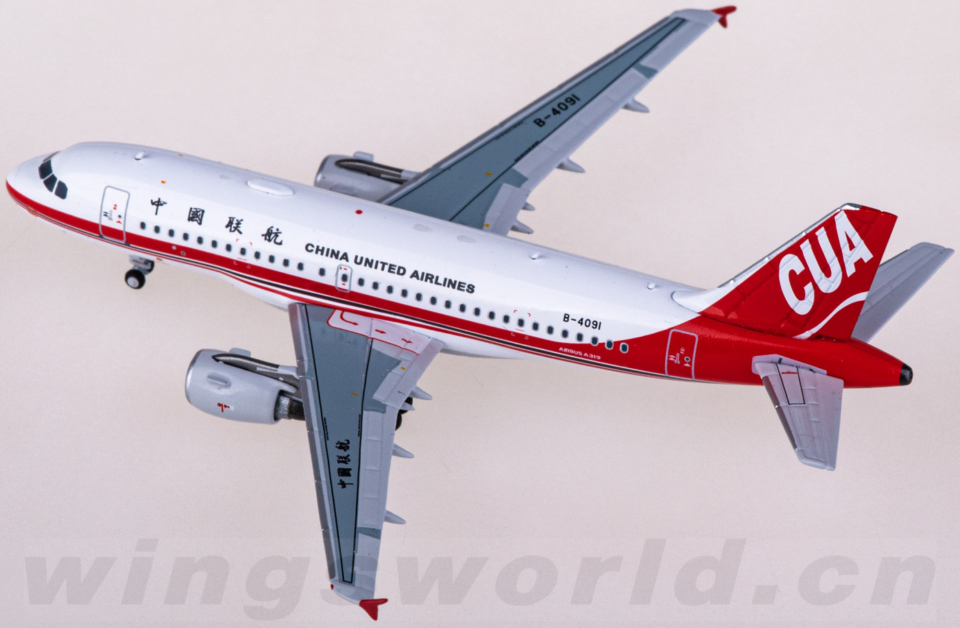 NG49017 China United Airlines 中国联合航空 Airbus A319 B-4091 NGmodels 1:400 ...