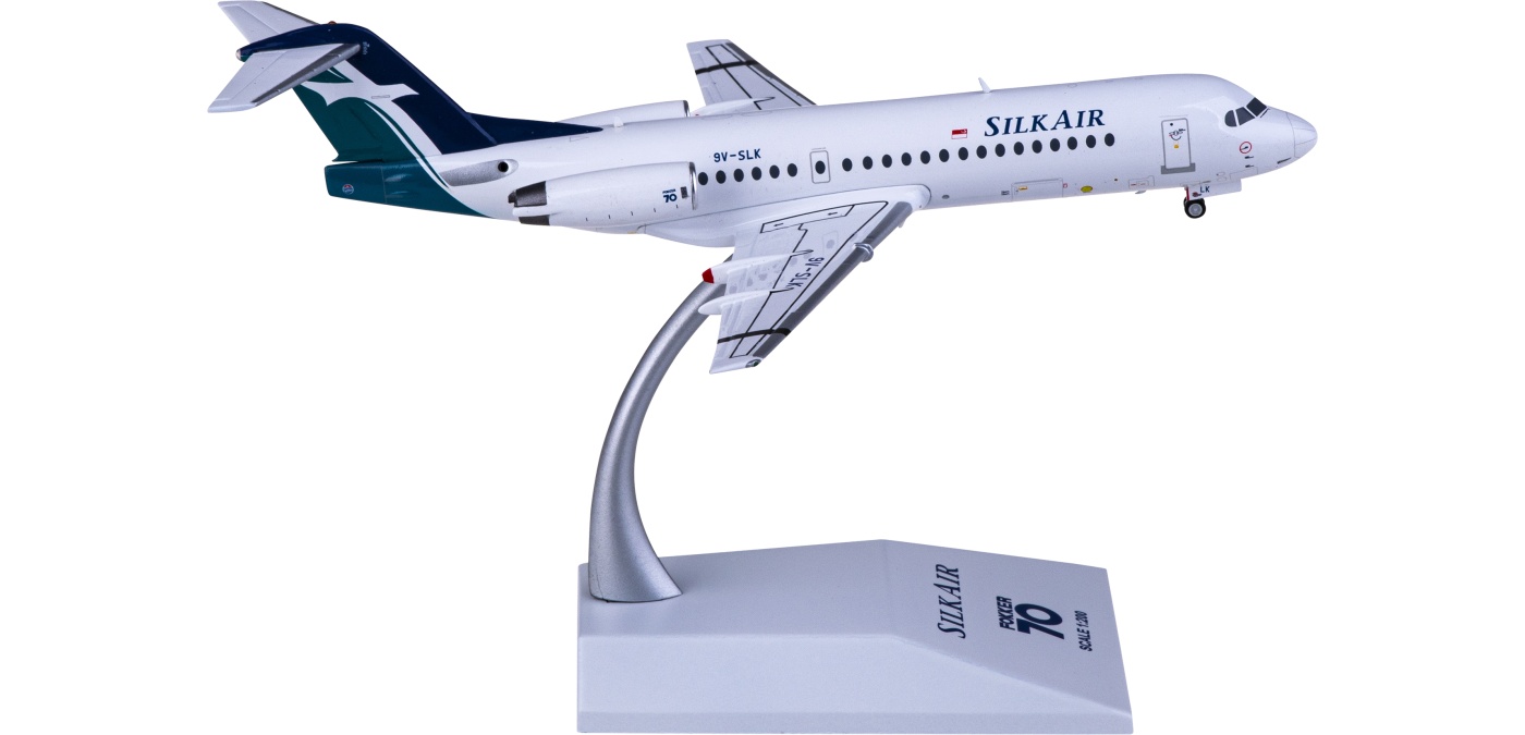 EW2F70002 SilkAir 胜安航空 Fokker 70 9V-SLK JC Wings 1:200 -飞机模型世界