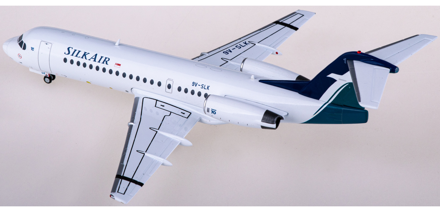 EW2F70002 SilkAir 胜安航空 Fokker 70 9V-SLK JC Wings 1:200 -飞机模型世界