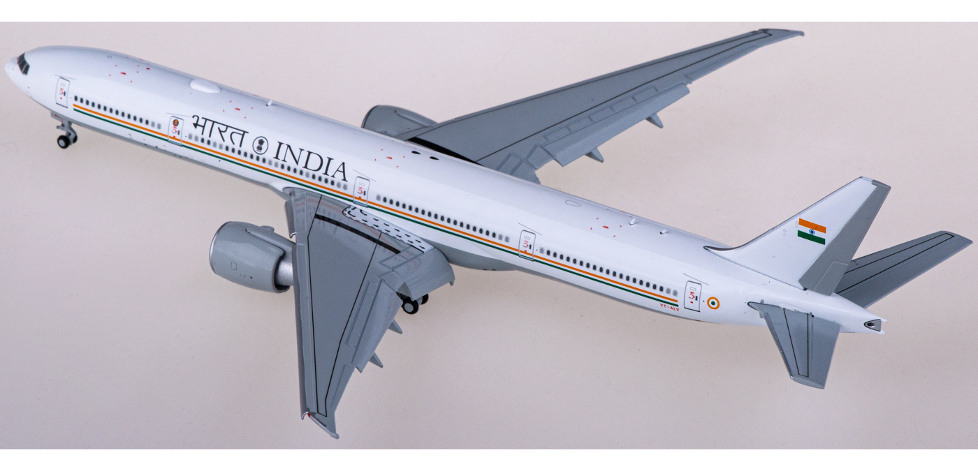 LH4186A Boeing 777-300ER VT-ALV 襟翼放下版 印度专机 JC Wings 1:400 -飞机模型世界