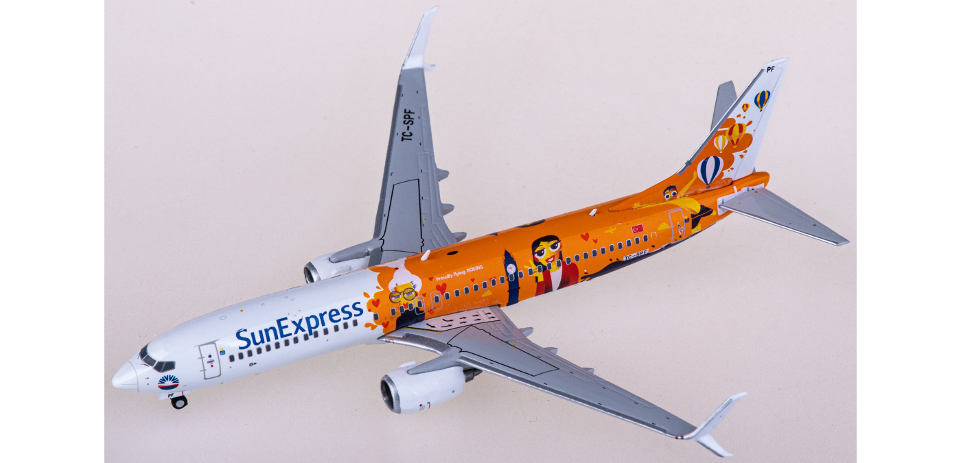 LH4288 SunExpress Boeing 737-800 TC-SPF JC Wings 1:400 -飞机模型世界