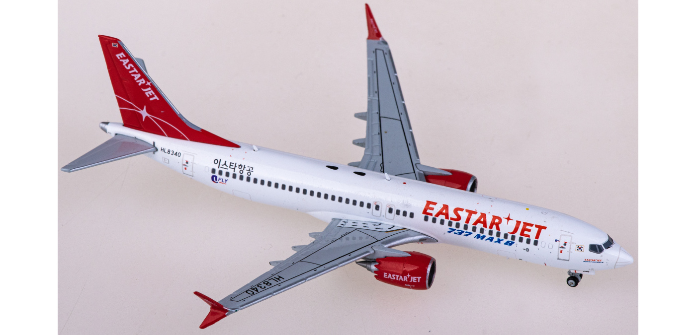 XX4133 Eastar Jet 易斯达航空 Boeing 737 MAX 8 HL8340 JC Wings 1:400 -飞机模型世界
