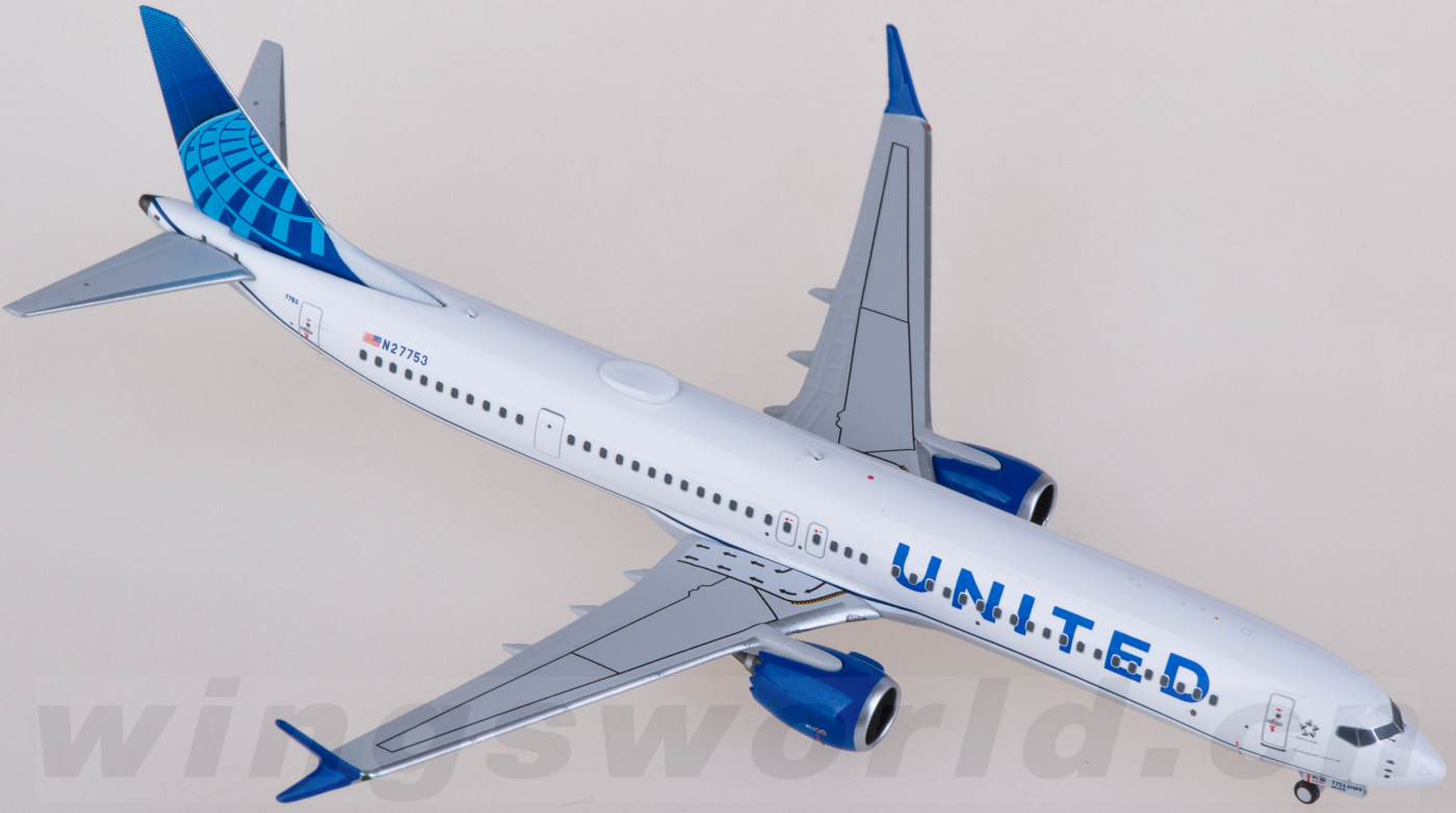 NG90001 United Airlines 美国联合航空 Boeing 737 MAX 10 N27753 NGmodels 1:400 ...