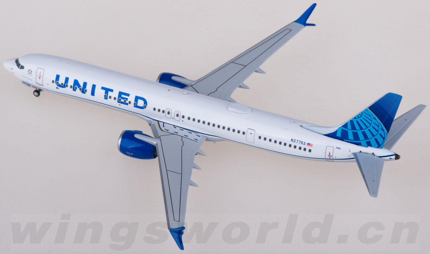 NG90001 United Airlines 美国联合航空 Boeing 737 MAX 10 N27753 NGmodels 1:400 ...