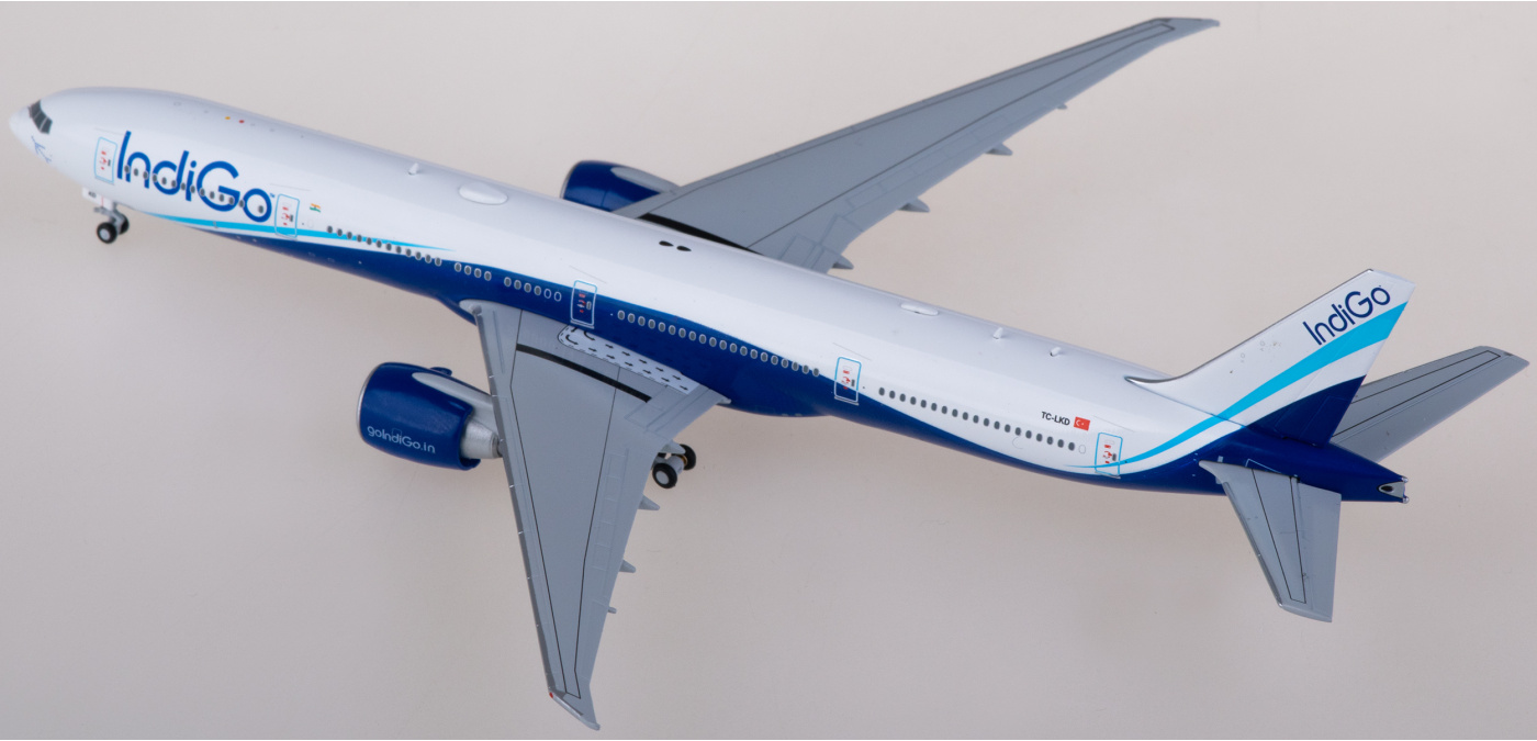 LH4344 IndiGo Boeing 777-300ER TC-LKD JC Wings 1:400 -飞机模型世界