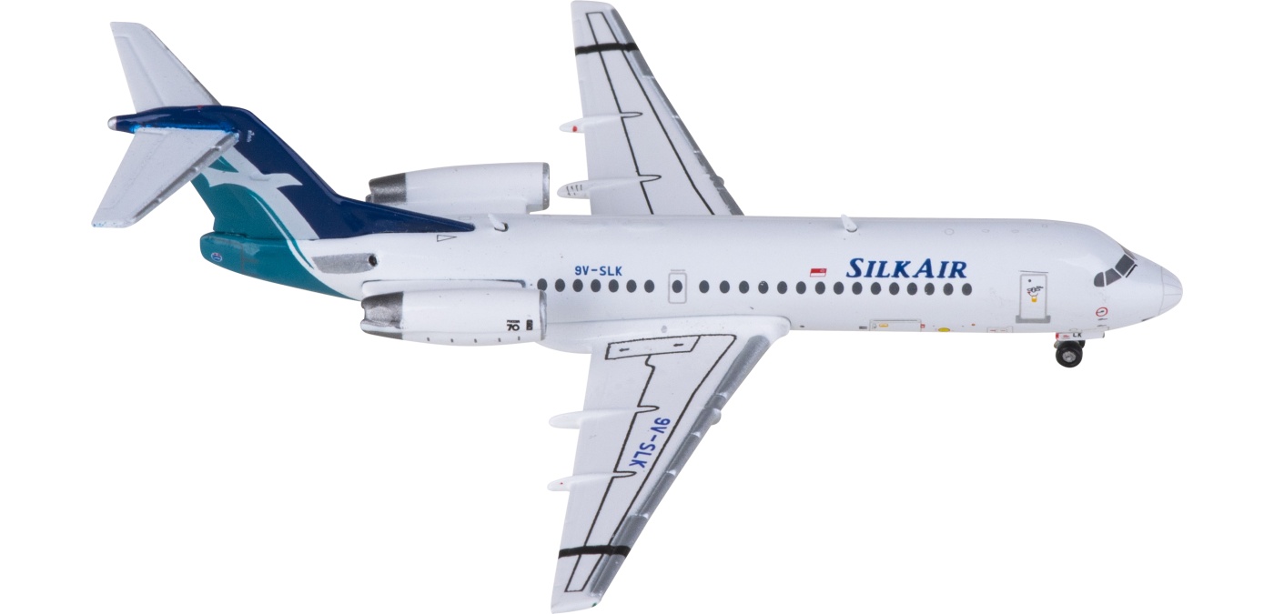 EW4F70002 SilkAir 胜安航空 Fokker 70 9V-SLK JC Wings 1:400 -飞机模型世界