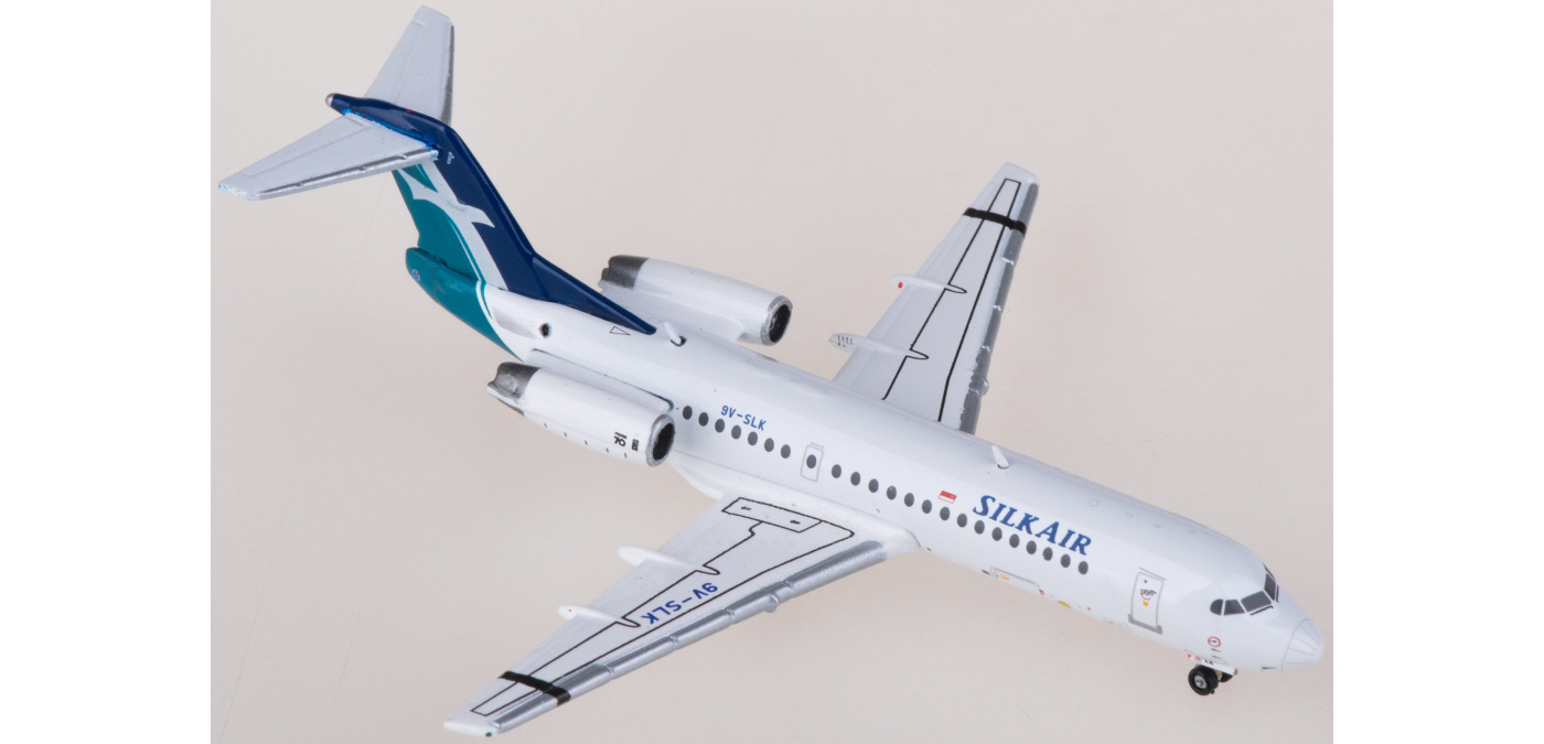 EW4F70002 SilkAir 胜安航空 Fokker 70 9V-SLK JC Wings 1:400 -飞机模型世界