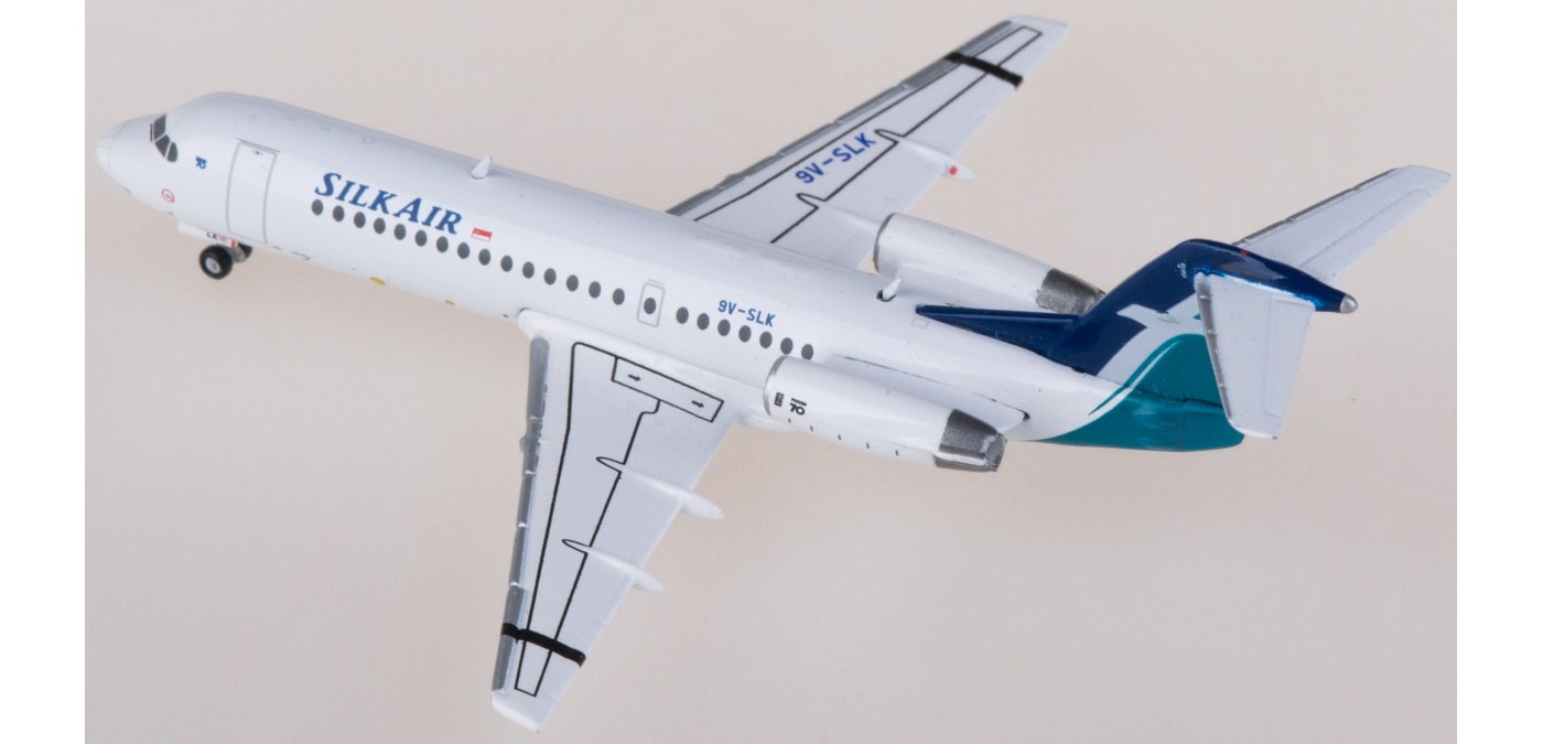 EW4F70002 SilkAir 胜安航空 Fokker 70 9V-SLK JC Wings 1:400 -飞机模型世界
