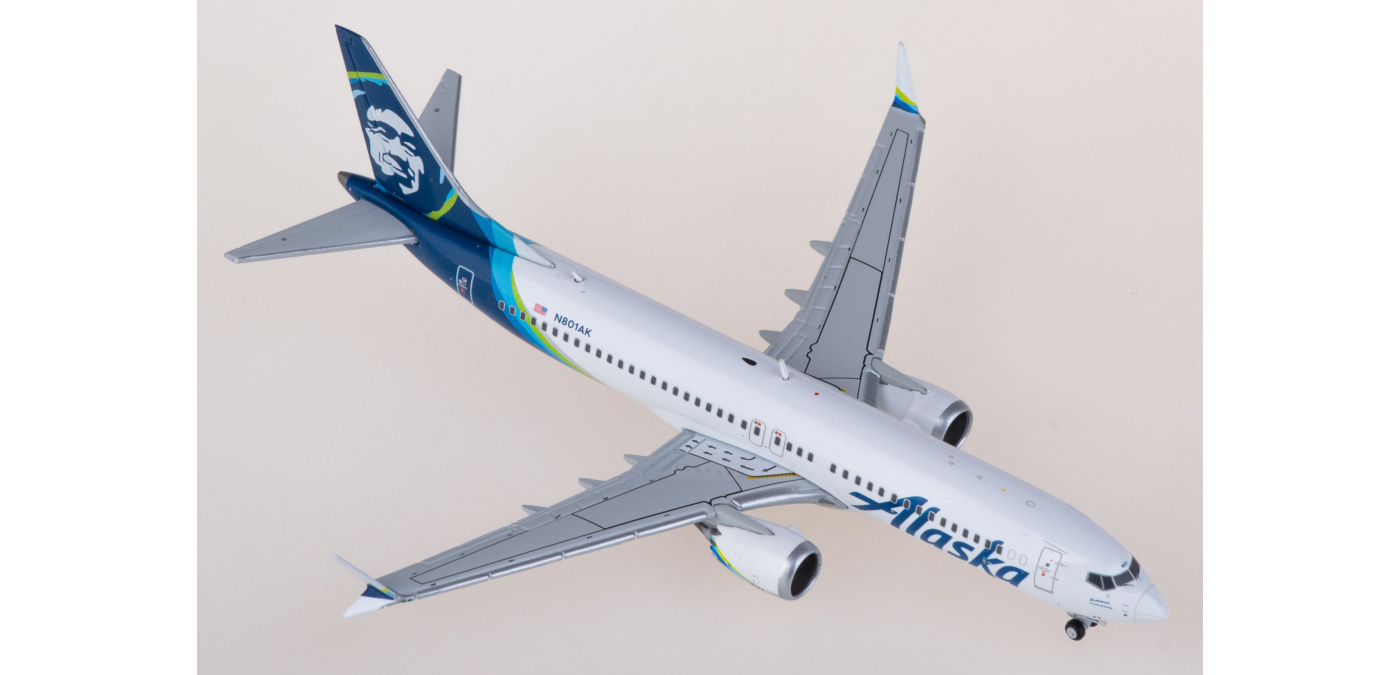 GJASA2273 Alaska Airlines 阿拉斯加航空 Boeing 737 MAX 8 N801AK Geminijets 1: ...