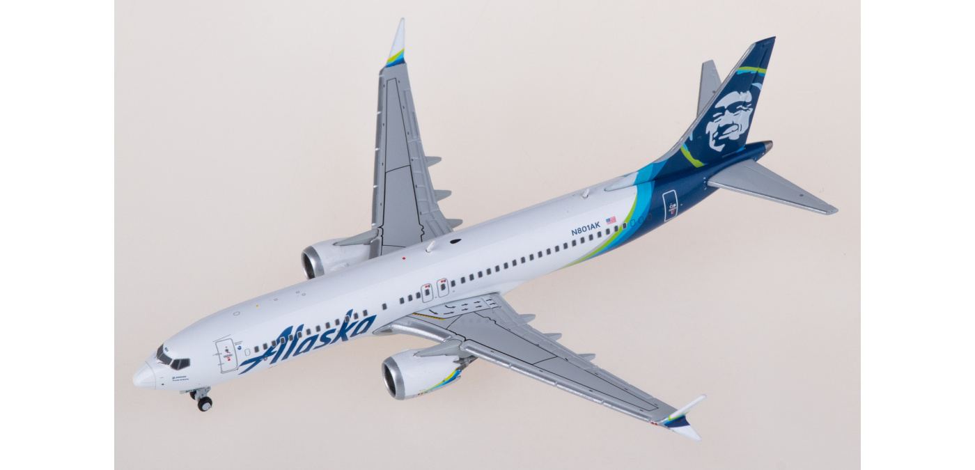 GJASA2273 Alaska Airlines 阿拉斯加航空 Boeing 737 MAX 8 N801AK Geminijets 1: ...