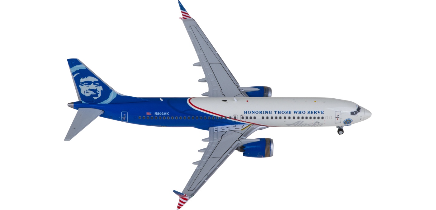 GJASA2258 Alaska Airlines 阿拉斯加航空 Boeing 737 MAX 8 N806AK Geminijets 1: ...