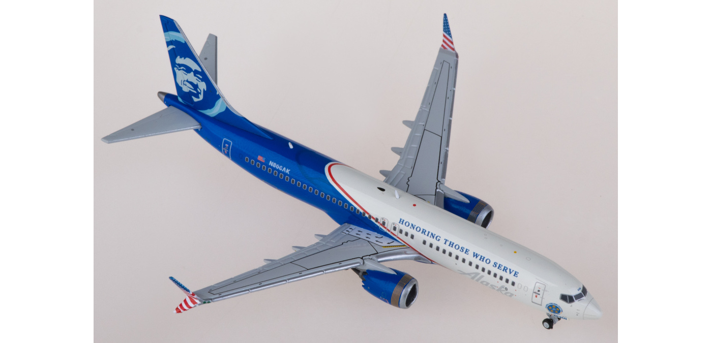 GJASA2258 Alaska Airlines 阿拉斯加航空 Boeing 737 MAX 8 N806AK Geminijets 1: ...