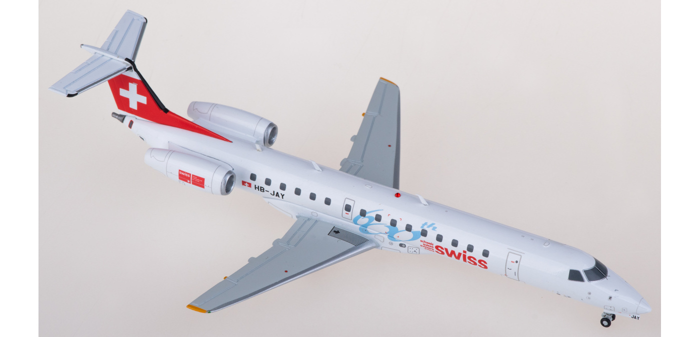 XX20442 Swiss 瑞士国际航空 Embraer ERJ-145 HB-JAY JC Wings 1:200 -飞机模型世界