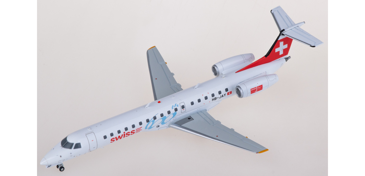 XX20442 Swiss 瑞士国际航空 Embraer ERJ-145 HB-JAY JC Wings 1:200 -飞机模型世界
