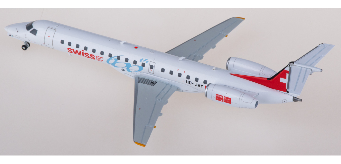 XX20442 Swiss 瑞士国际航空 Embraer ERJ-145 HB-JAY JC Wings 1:200 -飞机模型世界