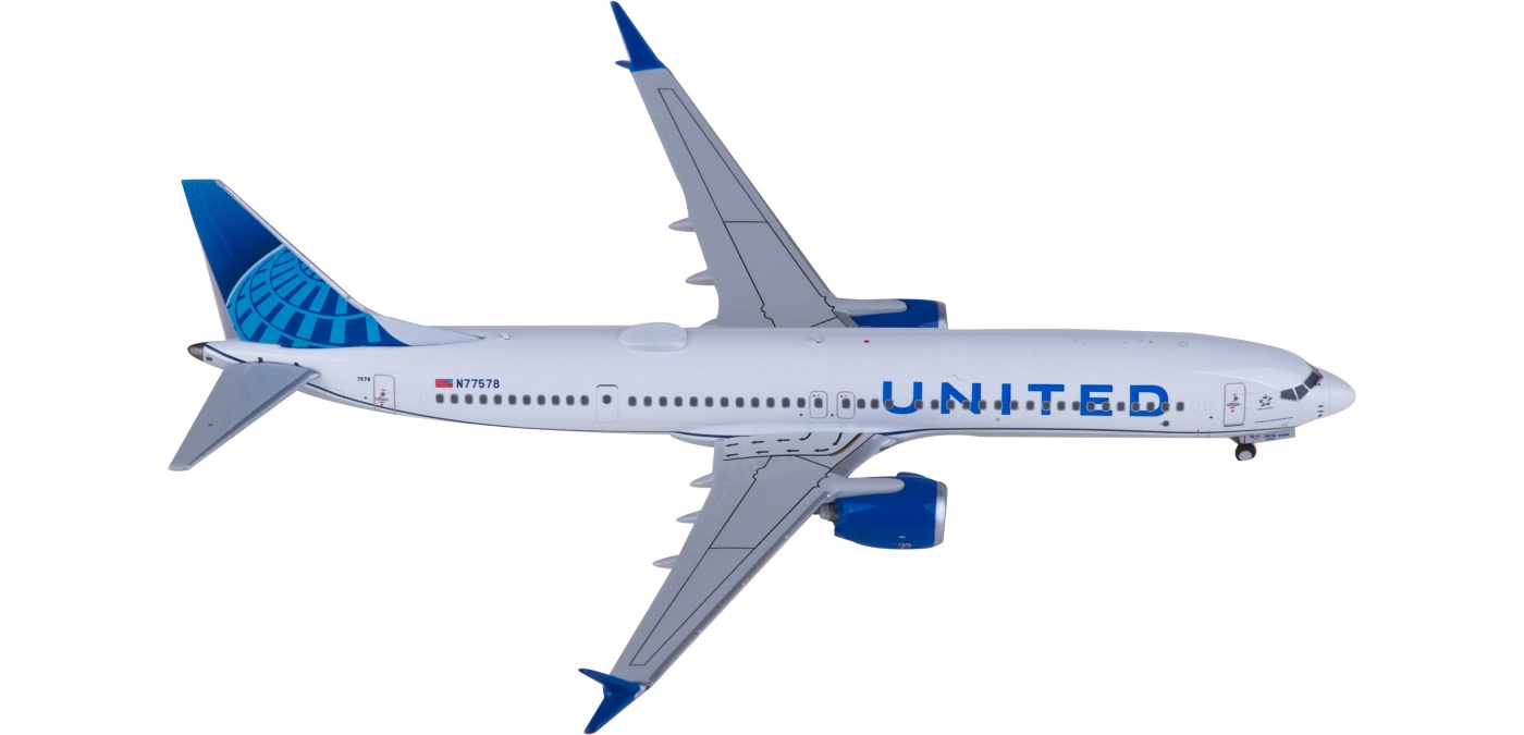 NG89013 United Airlines 美国联合航空 Boeing 737 MAX 9 N77578 NGmodels 1:400 ...