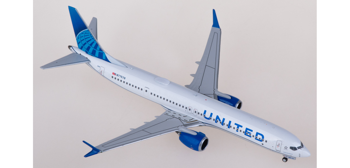 NG89013 United Airlines 美国联合航空 Boeing 737 MAX 9 N77578 NGmodels 1:400 ...
