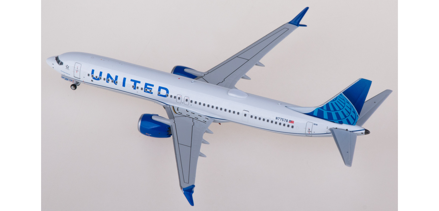 NG89013 United Airlines 美国联合航空 Boeing 737 MAX 9 N77578 NGmodels 1:400 ...