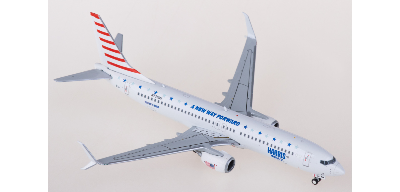 GJKAI2322 Boeing 737-800 N778MA Harris-Walz 竞选专机 Geminijets 1:400 -飞机模型世界