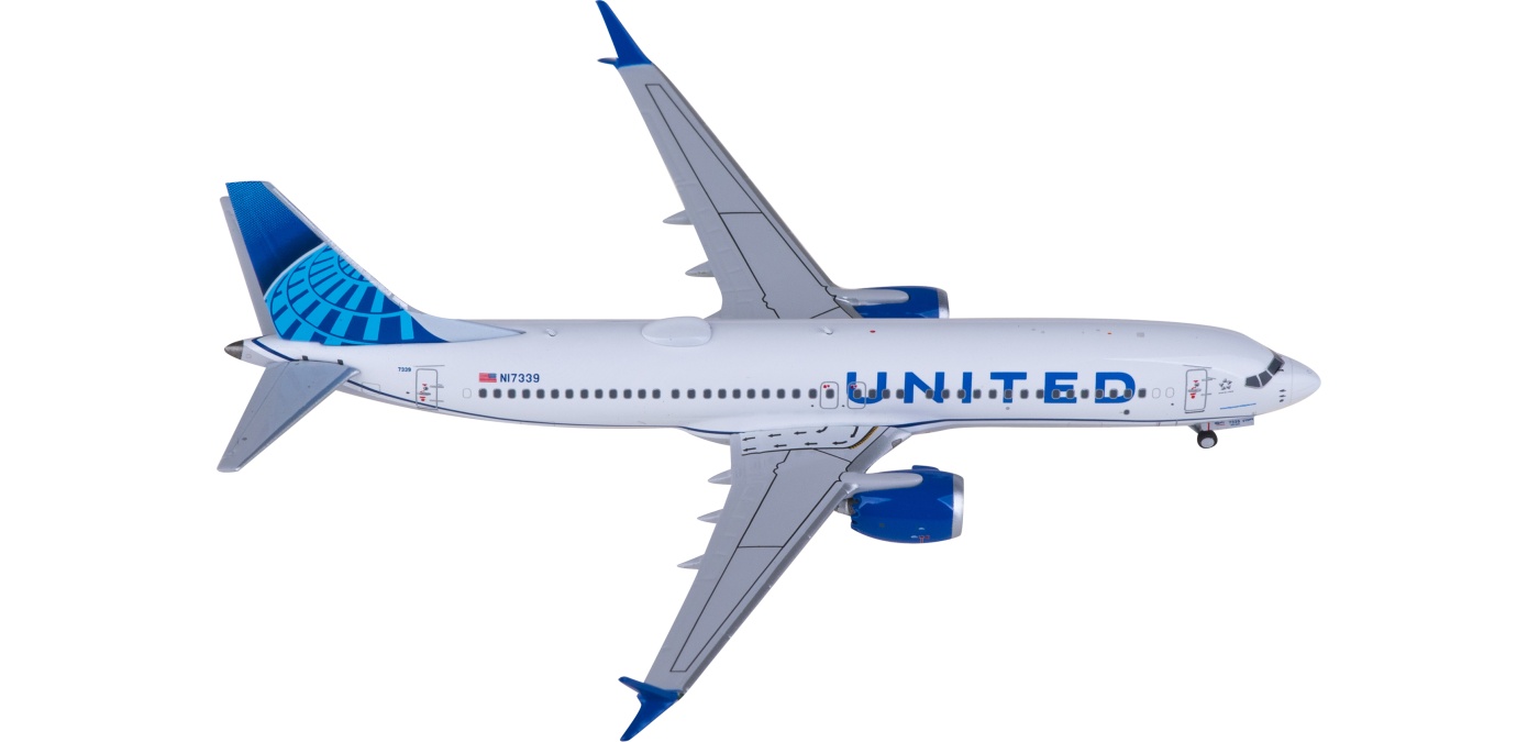 NG88038 United Airlines 美国联合航空 Boeing 737 MAX 8 N17339 NGmodels 1:400 ...