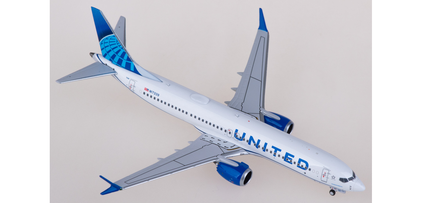 NG88038 United Airlines 美国联合航空 Boeing 737 MAX 8 N17339 NGmodels 1:400 ...