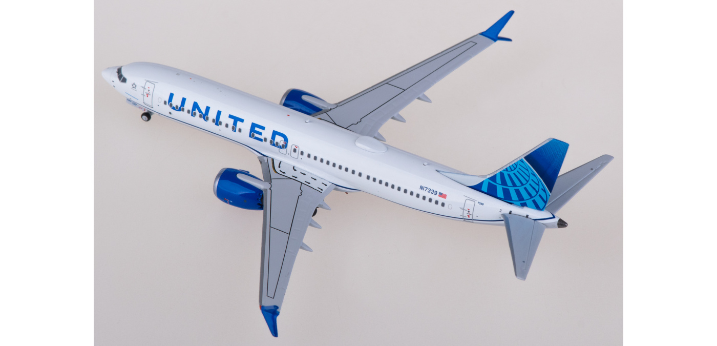 NG88038 United Airlines 美国联合航空 Boeing 737 MAX 8 N17339 NGmodels 1:400 ...