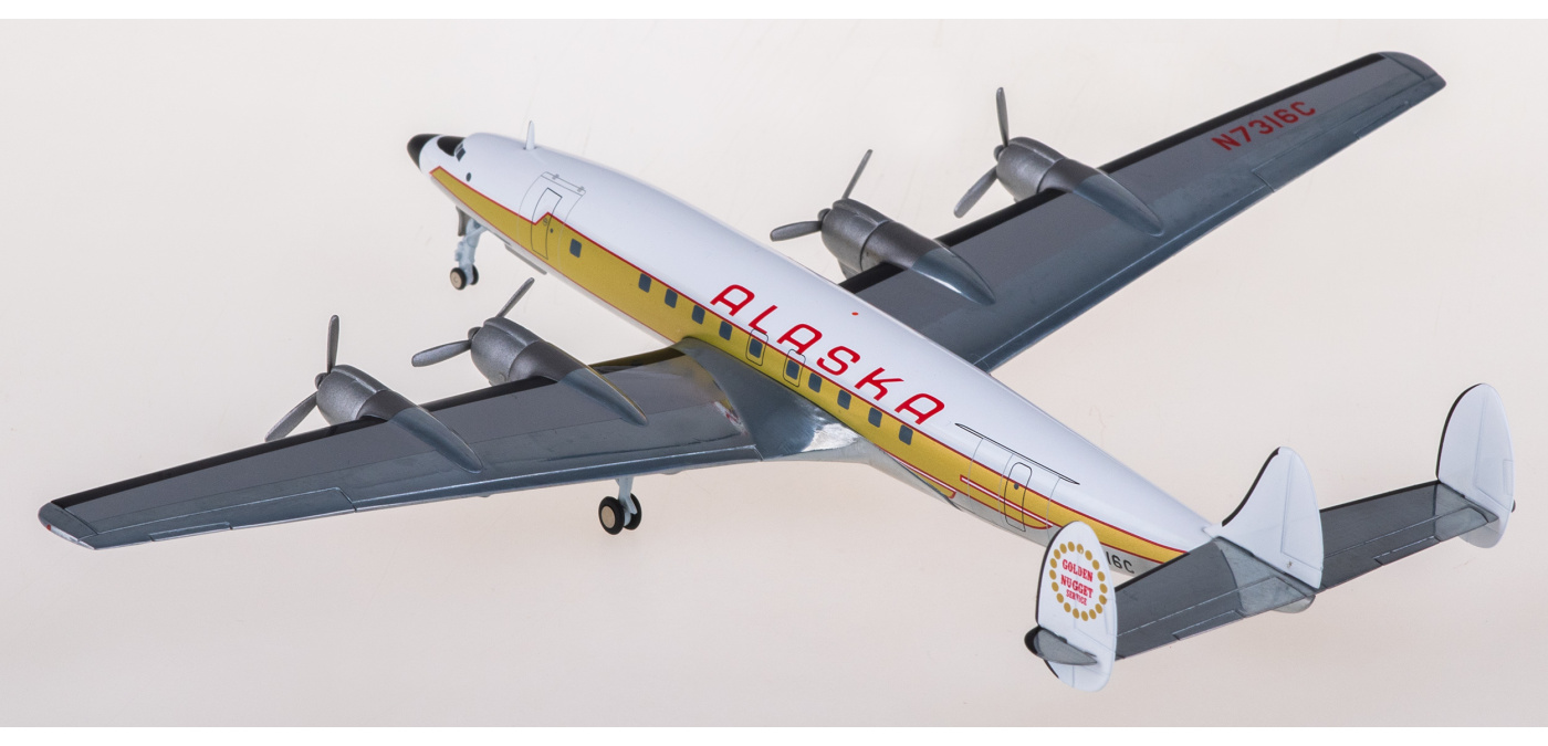 573023 Alaska Airlines 阿拉斯加航空 Lockheed L-1649A Starliner N7316C Herpa 1 ...