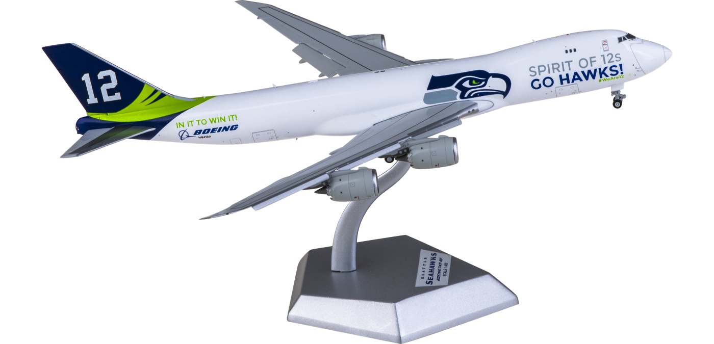B631007F Boeing 747-8F N841BA 襟翼放下版 Hxmodels 1:400 -飞机模型世界