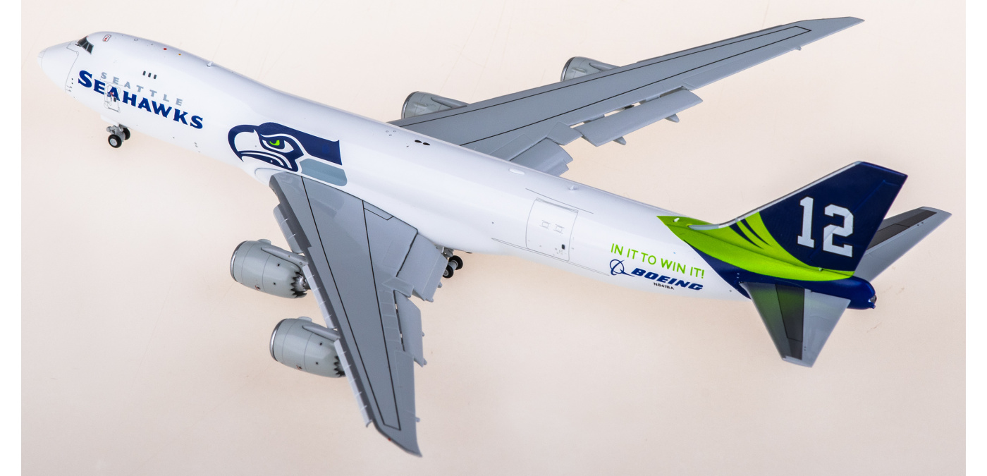 B631007F Boeing 747-8F N841BA 襟翼放下版 Hxmodels 1:400 -飞机模型世界