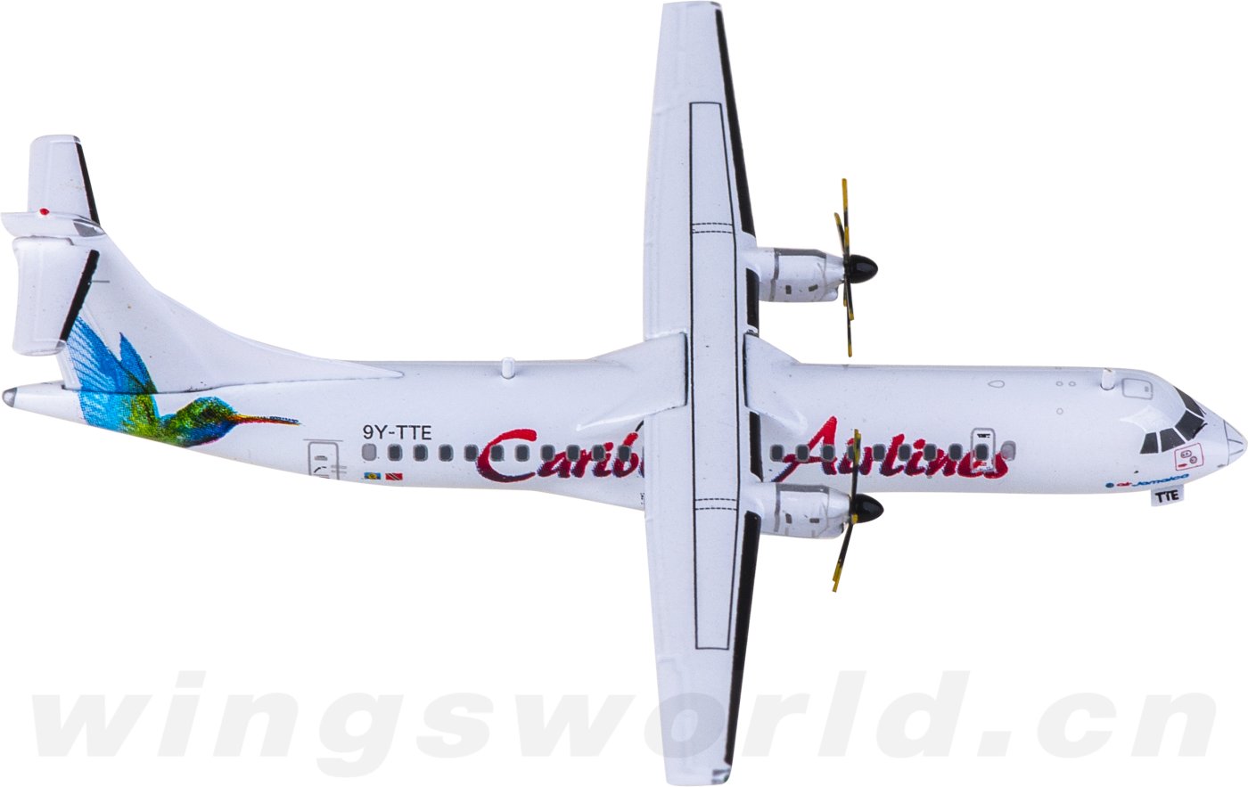 XX40065 Caribbean Airlines 加勒比航空 ATR-72-600 9Y-TTE JC Wings 1:400 -飞机模型世界