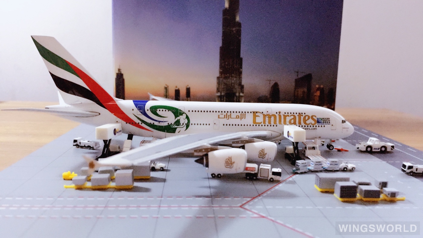 Phoenix 1:400 Airbus A380-800 Emirates 阿联酋航空 PH4A6EDN A6-EDN “Rugby ...