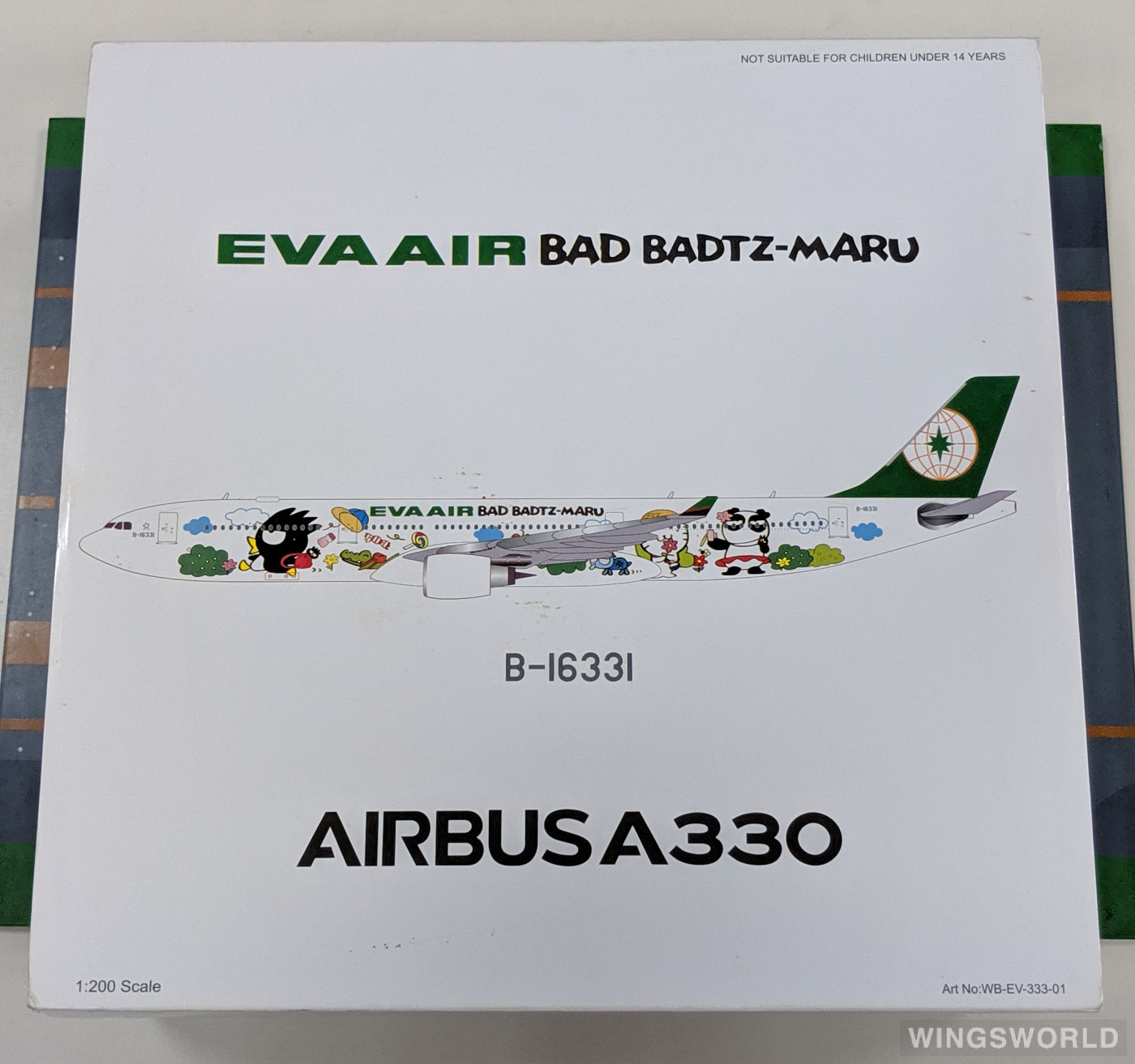 Inflight200 1:200 Airbus A330-300 EVA Air 长荣航空 WB-EV-333-01 B-16331 酷企鹅 ...