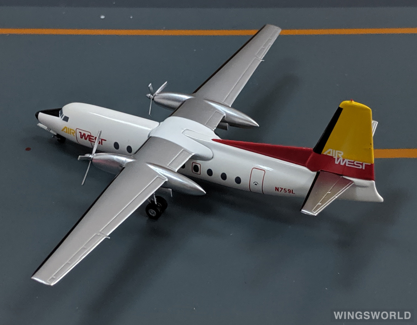 AeroClassics 1:200 Fokker F-27 Air West AC19119 N759L 的照片 作者:LENOVOChi - 飞机模型世界资料库