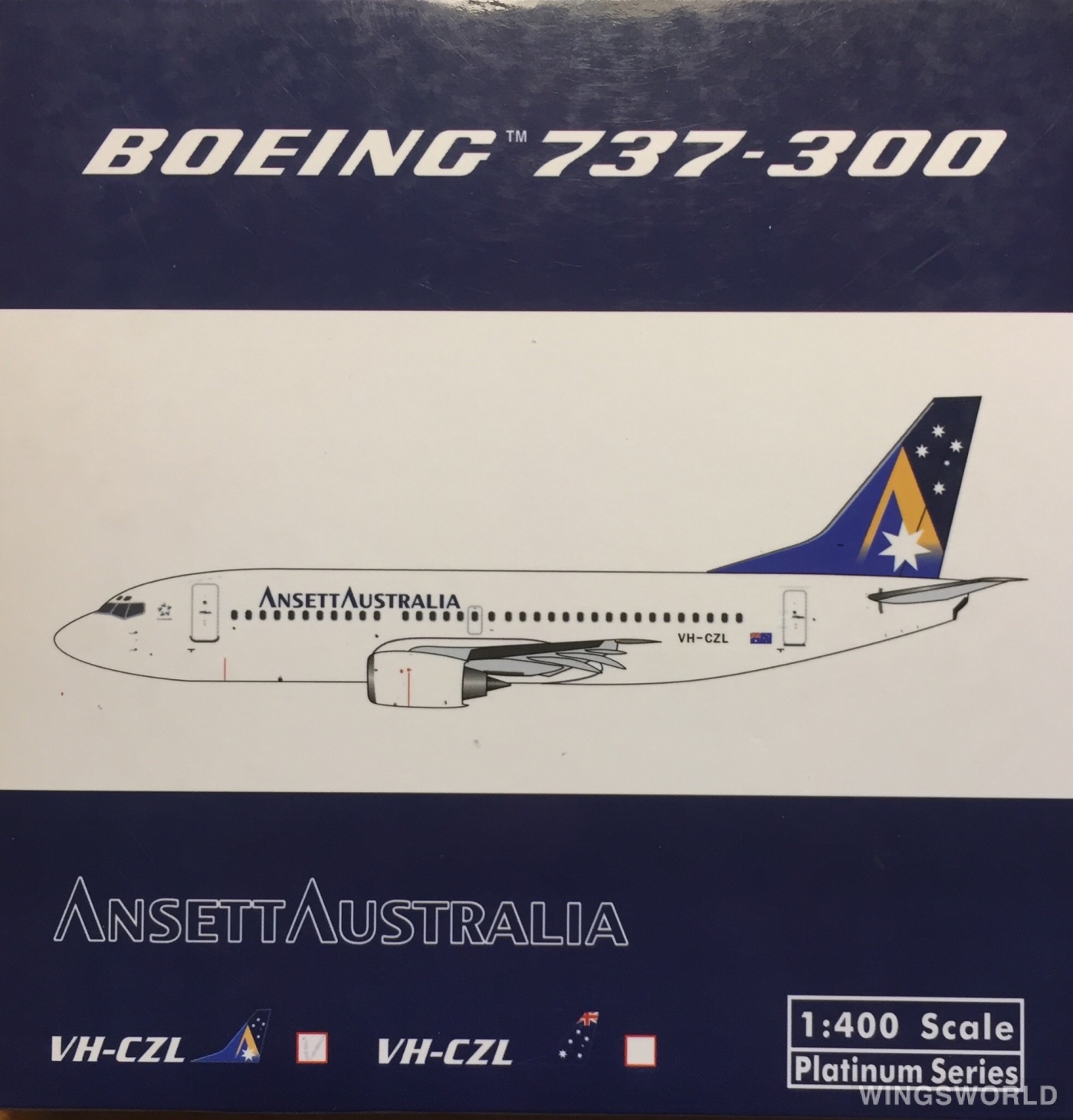 Phoenix 1:400 Boeing 737-300 Ansett 澳洲安捷航空 PH10355A VH-CZL A Tail的照片 作者 ...