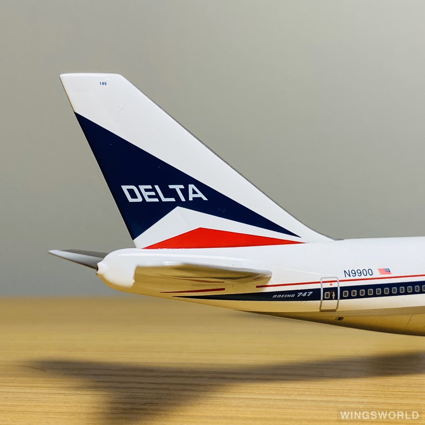 Big Bird 1:400 Boeing 747-100 Delta Air Lines 达美航空 BB4-2006-XX N9900 的 ...