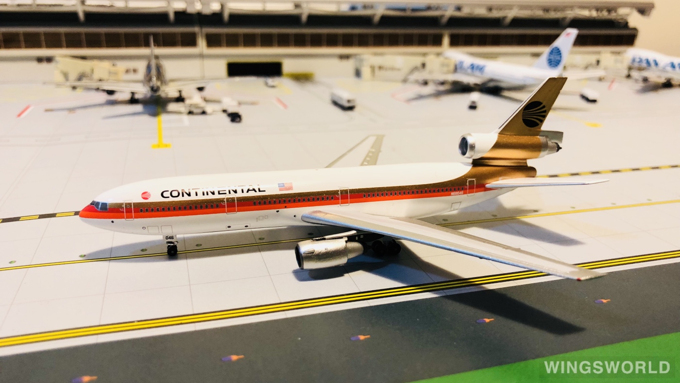 AeroClassics 1:400 McDonnell Douglas DC-10 Continental Airlines 美国大陆航空 ...