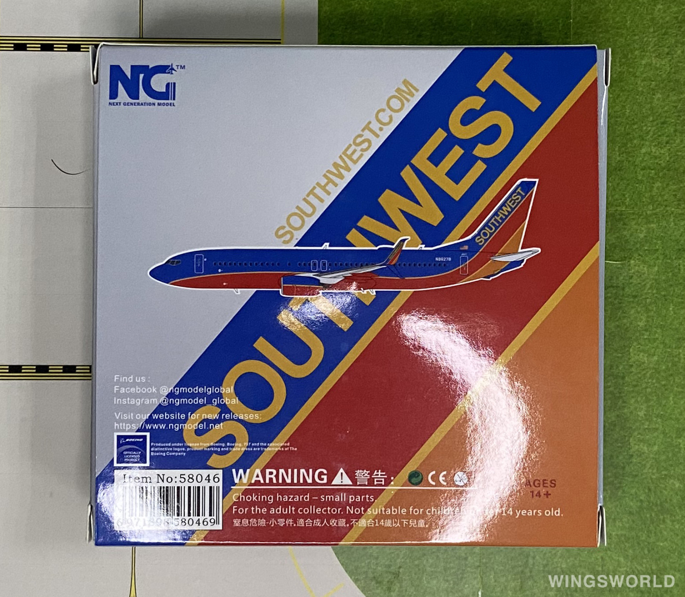 NG models 1:400 Boeing 737-800 Southwest Airlines 美国西南航空 NG58046 N8627B ...