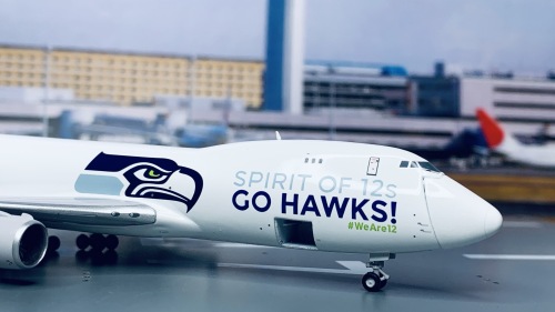 EW4748007 Boeing 747-8F N841BA 开鼻货机 JC Wings 1:400 -飞机模型世界