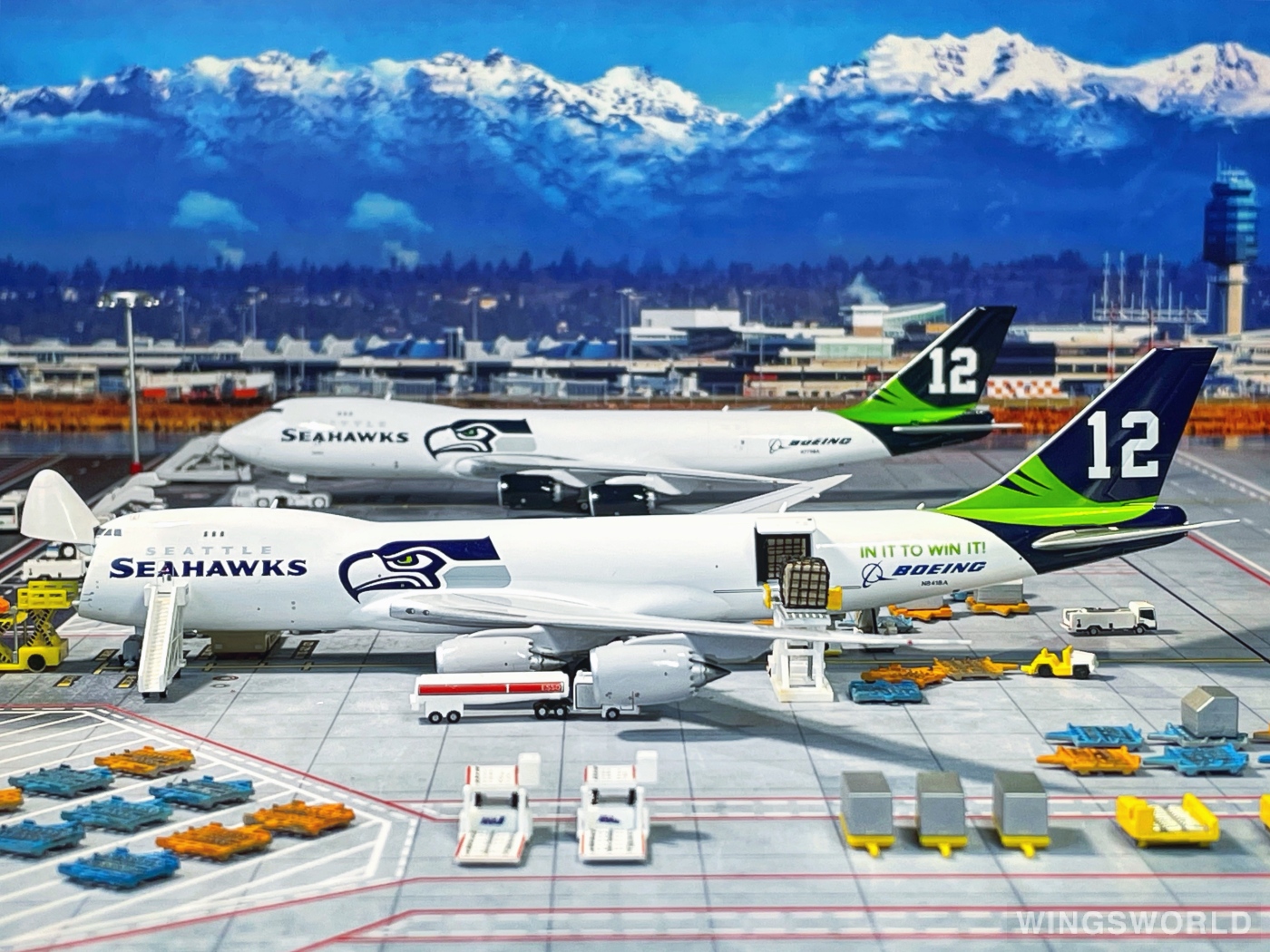 JC Wings 1:400 Boeing 747-8F Boeing 波音公司 EW4748007 N841BA 西雅图海鹰 的照片 作者 ...