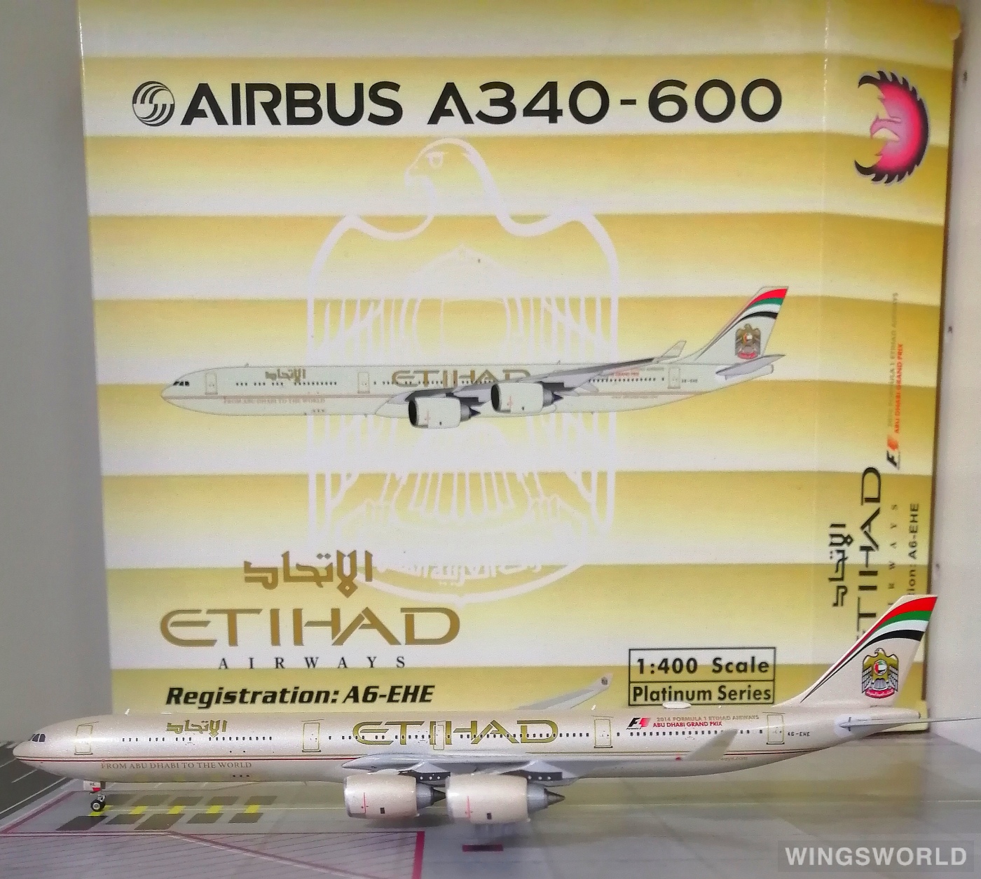 Phoenix 1:400 Airbus A340-600 Etihad Airways 阿提哈德航空 PH10954 A6-EHE ...