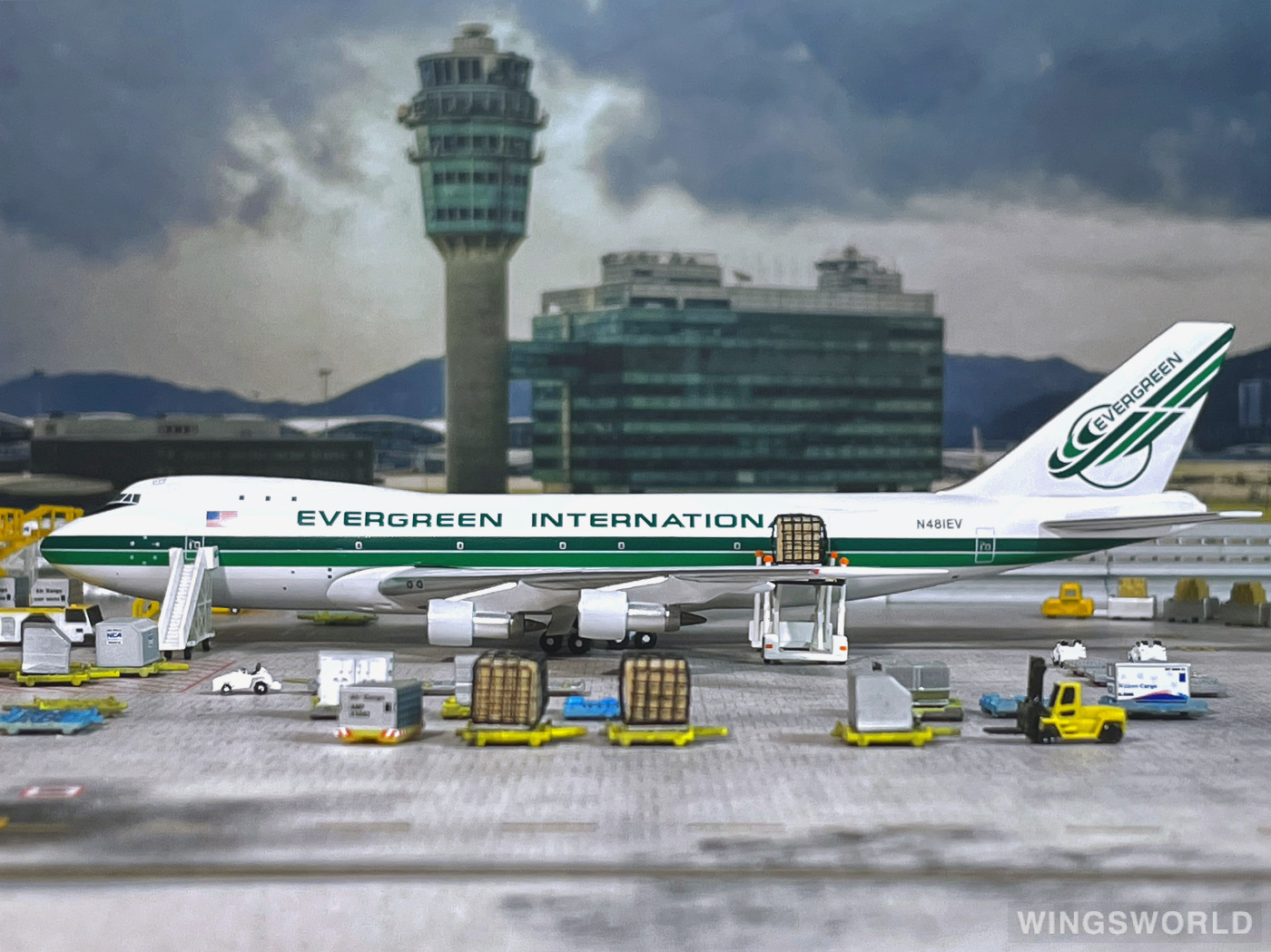 AeroClassics 1:400 Boeing 747-100 Evergreen International Airlines 长青国际 ...