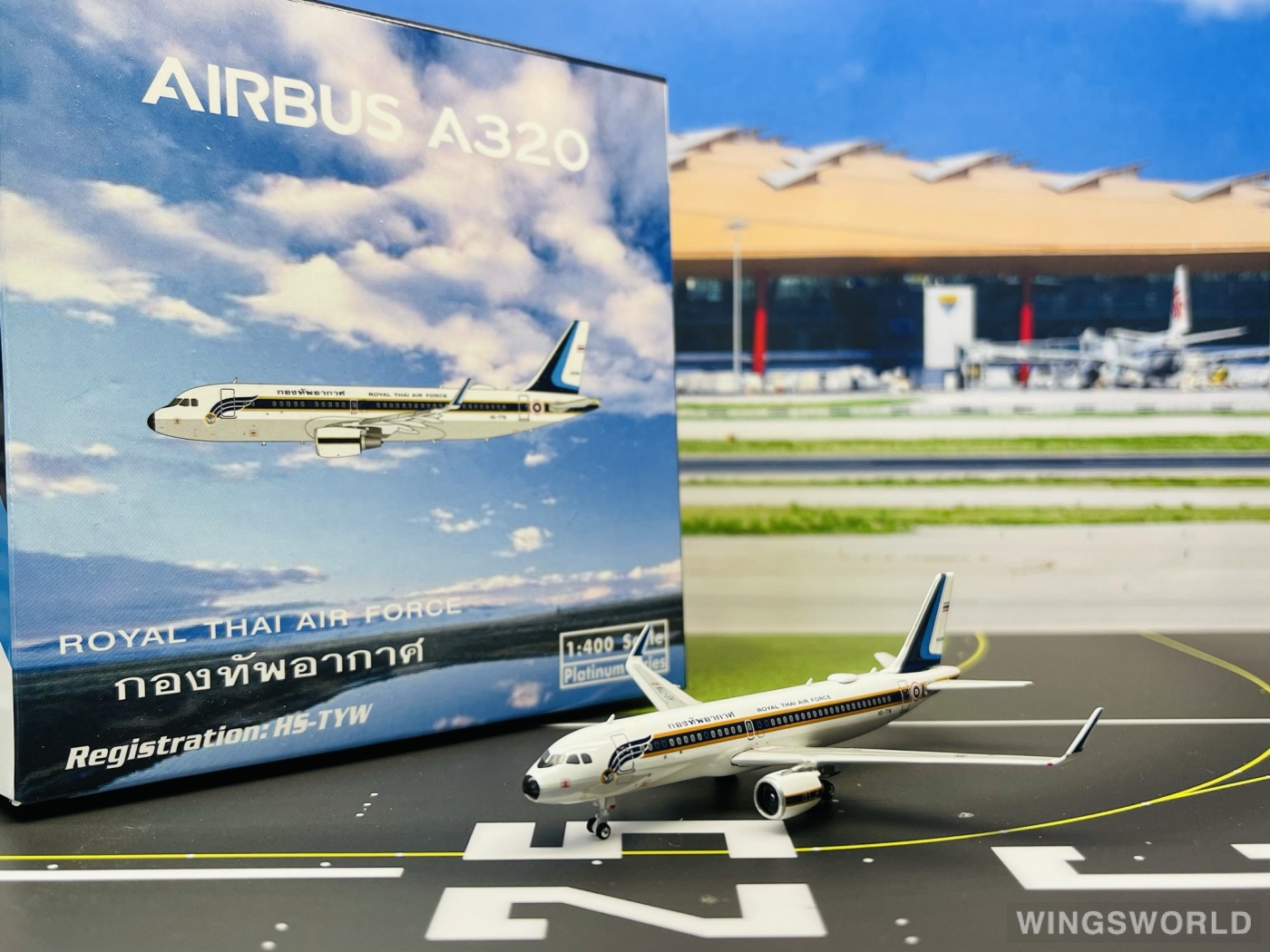 Phoenix 1:400 Airbus A320 RTAF 泰国皇家空军 PH11686 HS-TYW 的照片 作者:古先生 - 飞机模型世界资料库