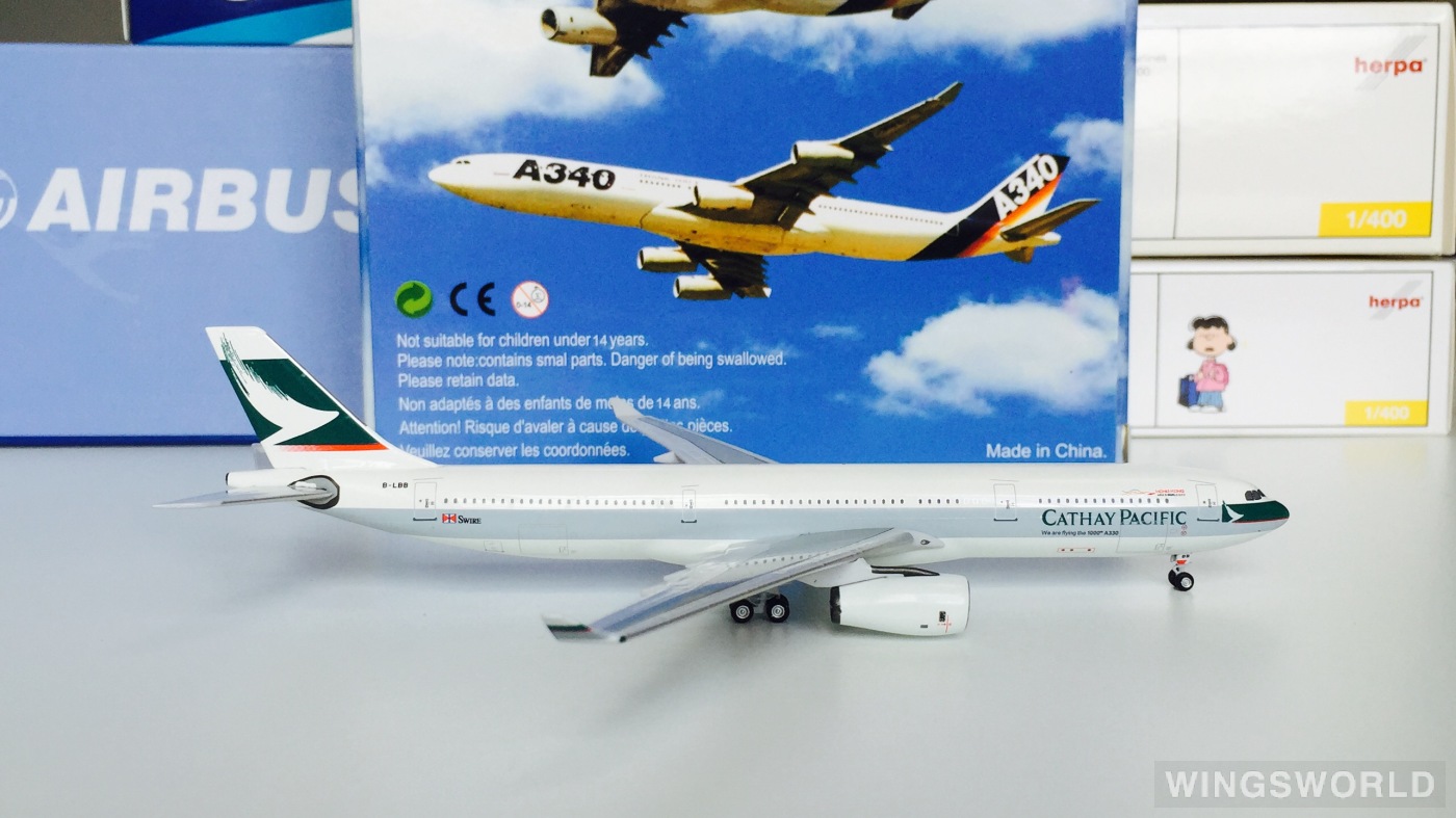 AeroClassics 1:400 Airbus A330-300 Cathay Pacific 国泰航空 AC4BLBB B-LBB ...