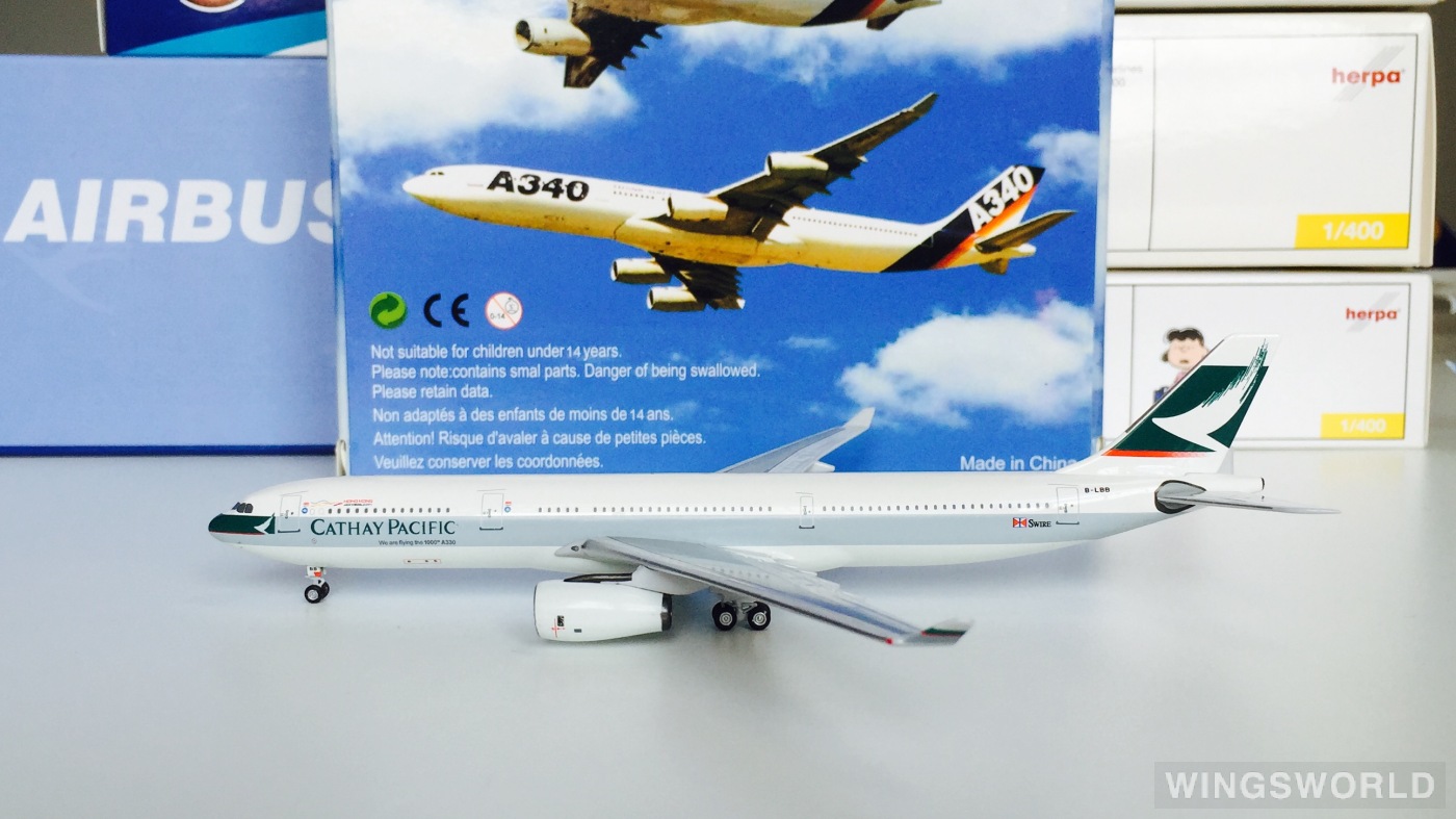 AeroClassics 1:400 Airbus A330-300 Cathay Pacific 国泰航空 AC4BLBB B-LBB ...