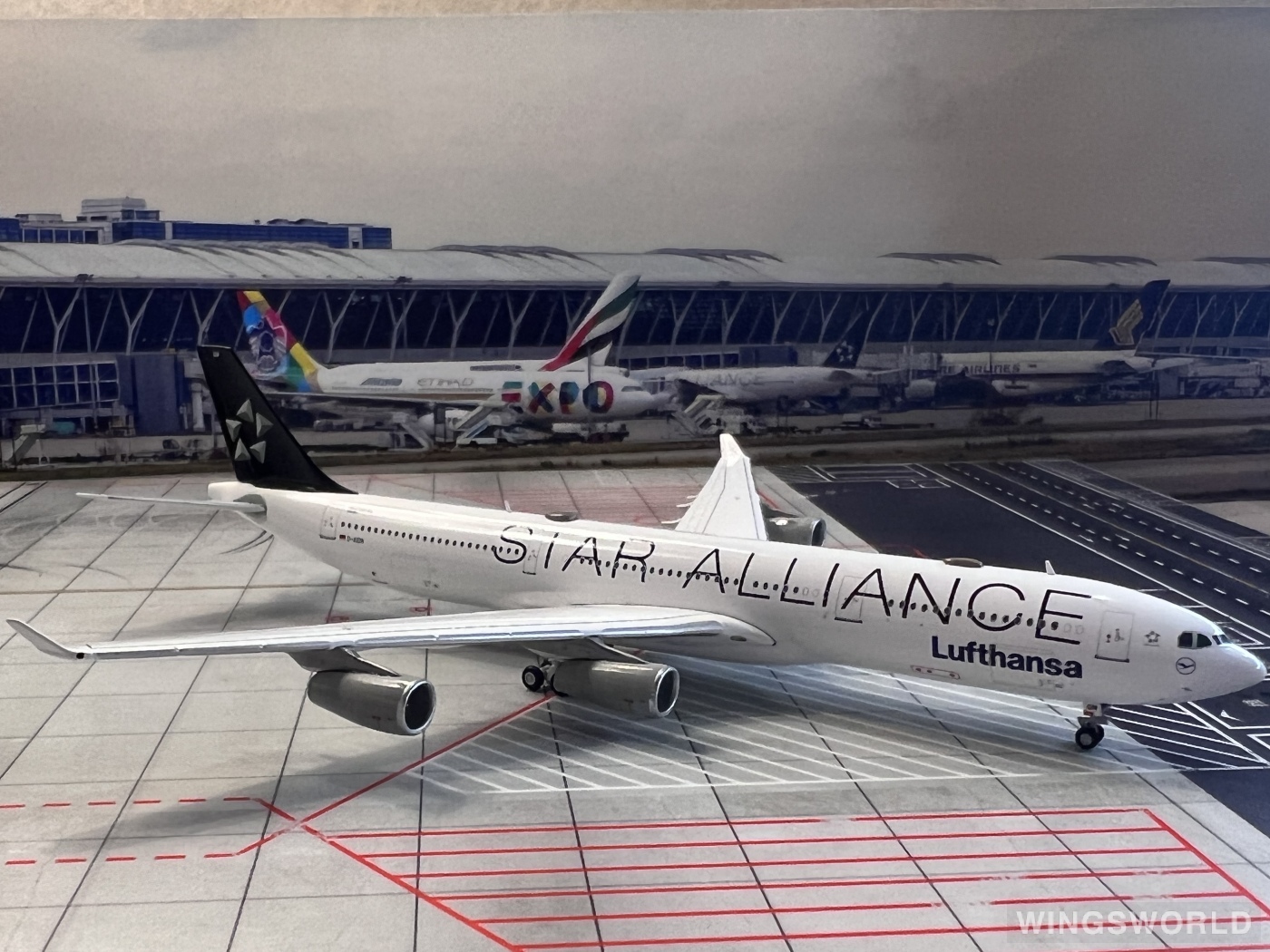 JC Wings 1:400 Airbus A340-300 Lufthansa 汉莎航空 EW4343001 D-AIGN 星空联盟的照片 ...